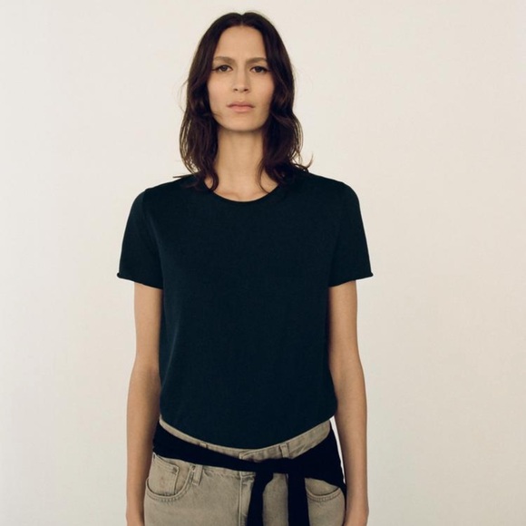 Zara | Tops | Zara Navy Top | Poshmark